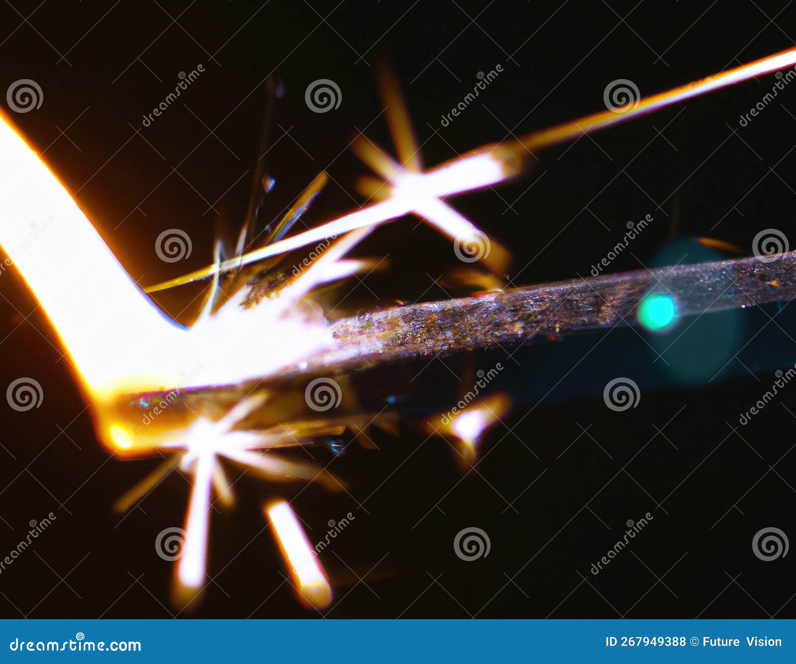 Close Up of Black Burned Sparkler Producing Multiple Sparks, Created ...