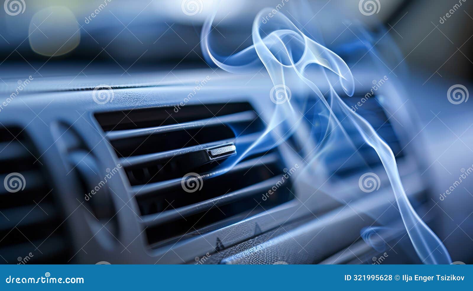 Close-Up Of Car Air Conditioning Vents With Directional Air Flow ...