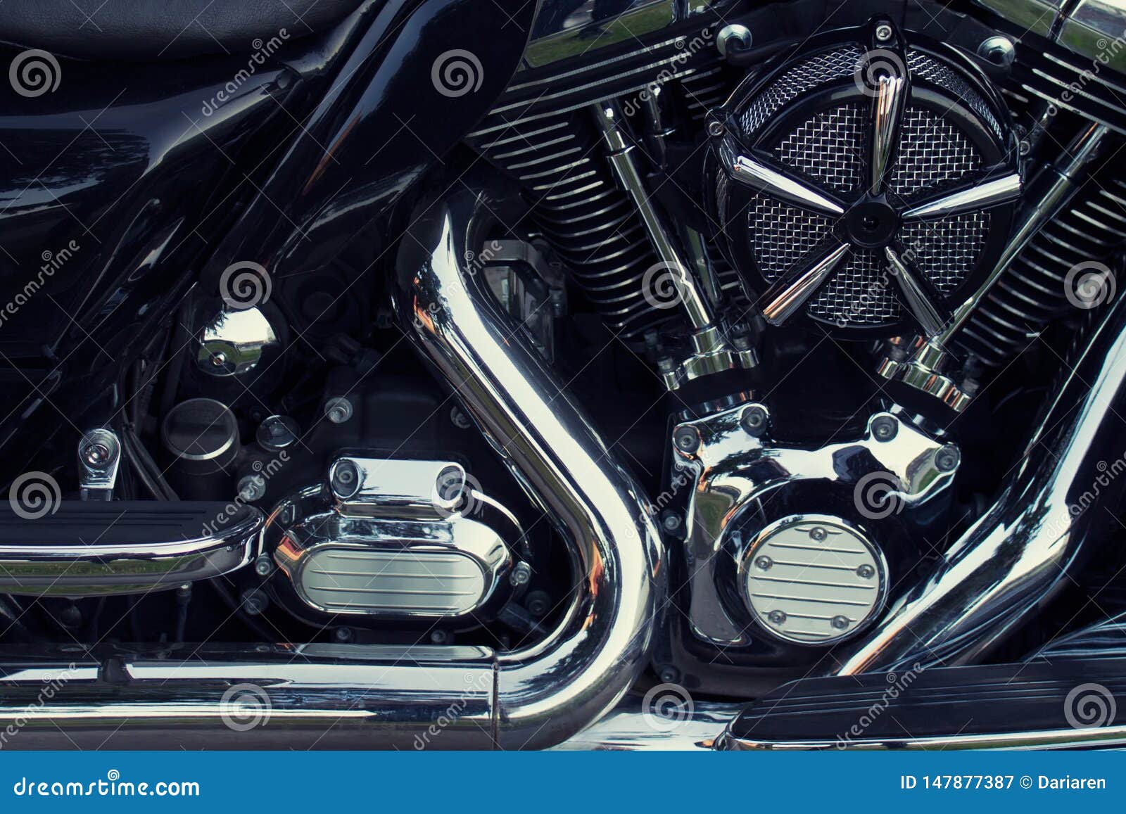 Close Up of Black Chopper Motorcycle Stock Image - Image of motor ...