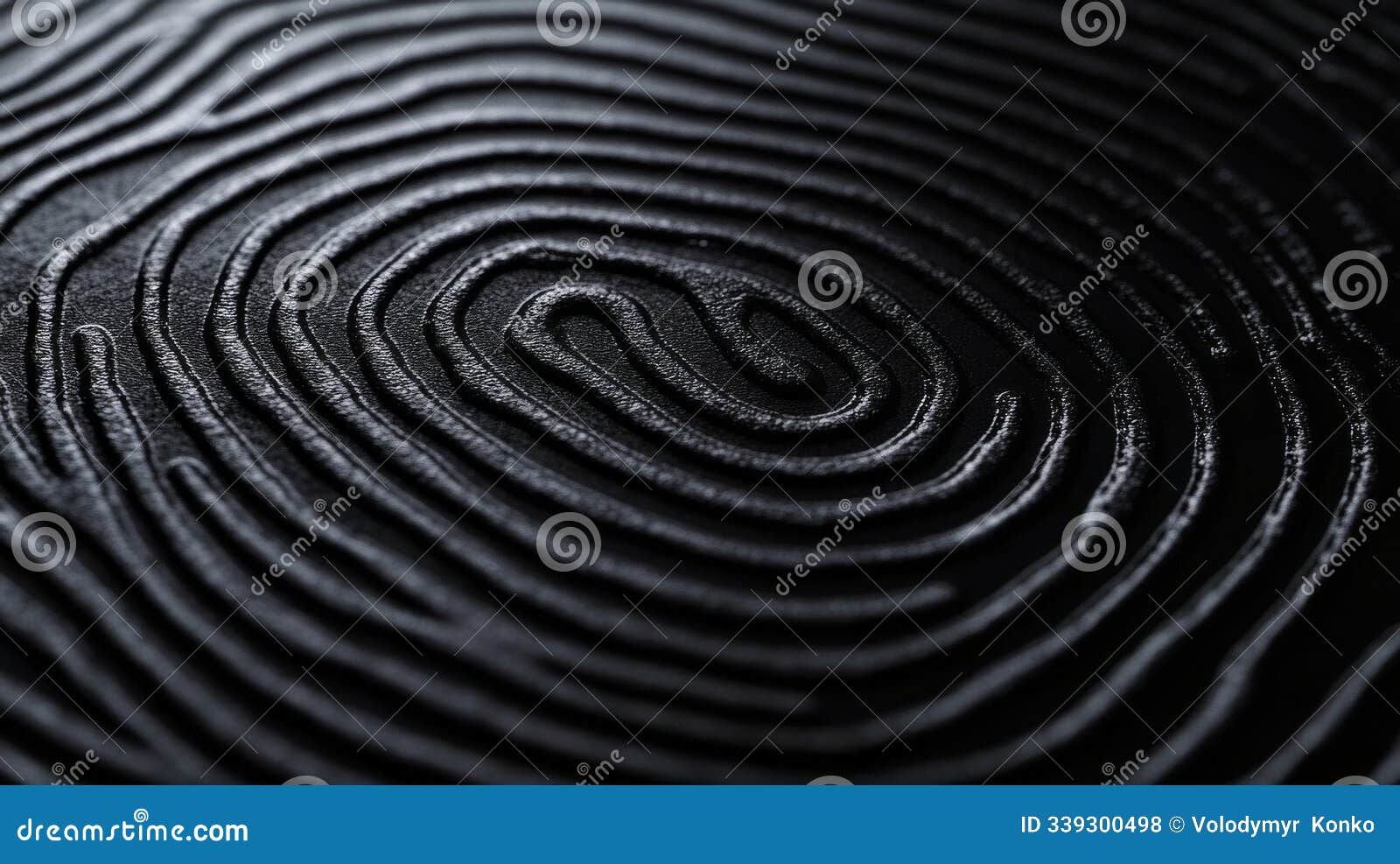 Close-up of a Black Fingerprint Texture, Abstract Pattern. Security and ...