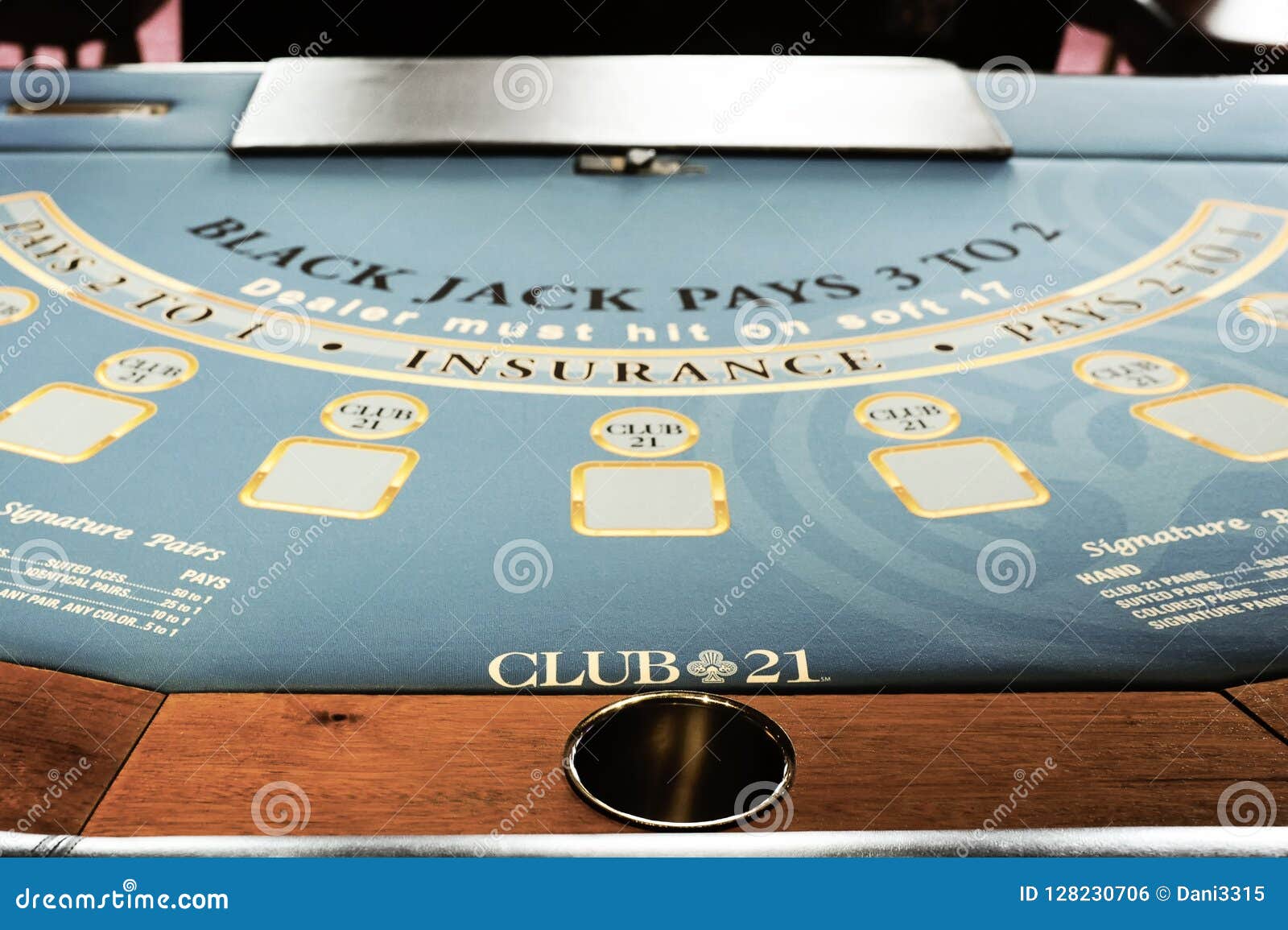 Close Up of a Black Jack Gambling Table Editorial Photo - Image of chip ...