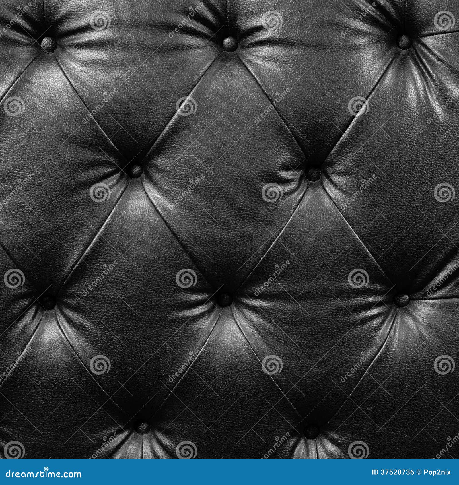 Close Up Black Luxury Buttoned Stock Photo - Image of repeating, flat ...