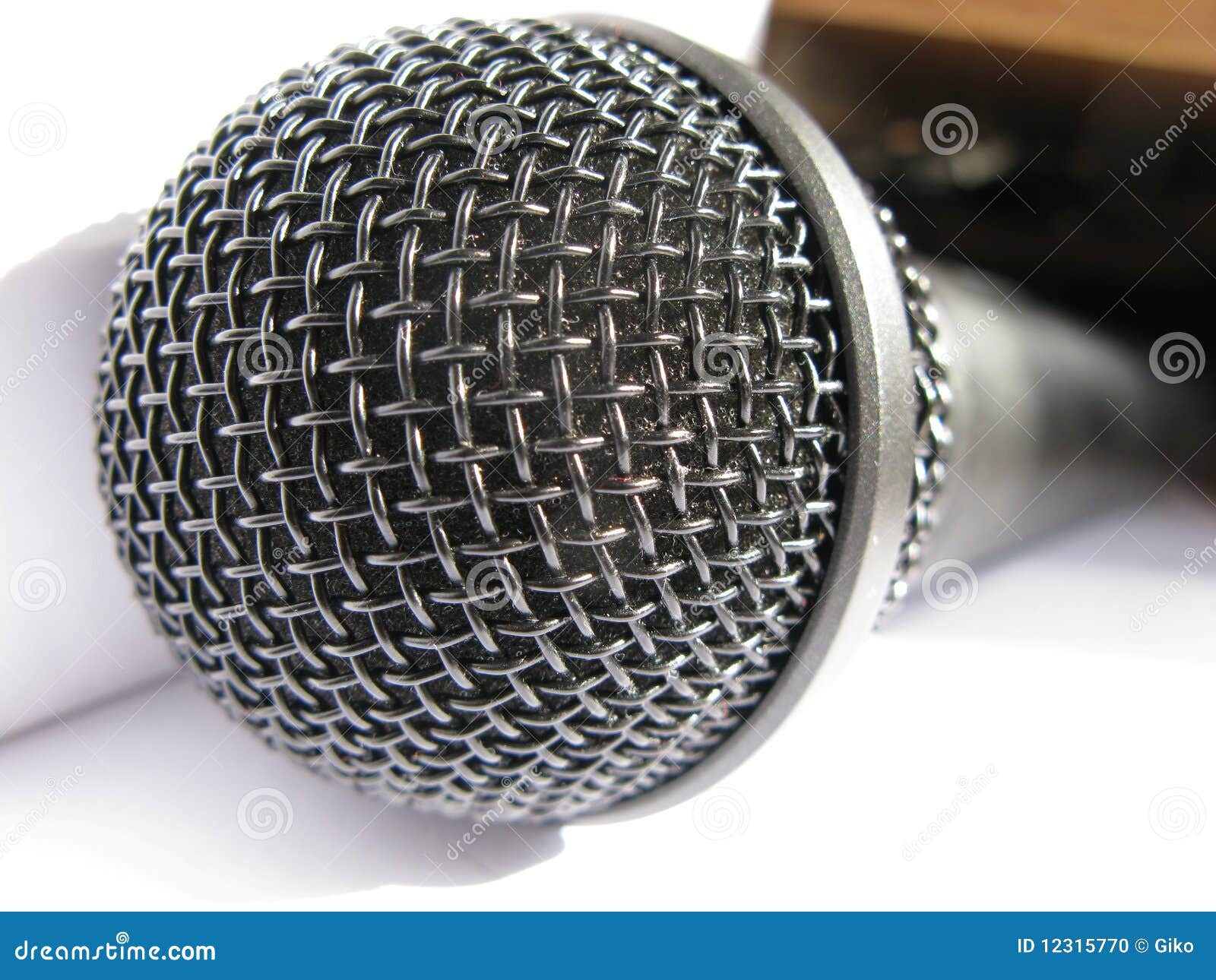 Close-up of a black mic stock photo. Image of microphone - 12315770