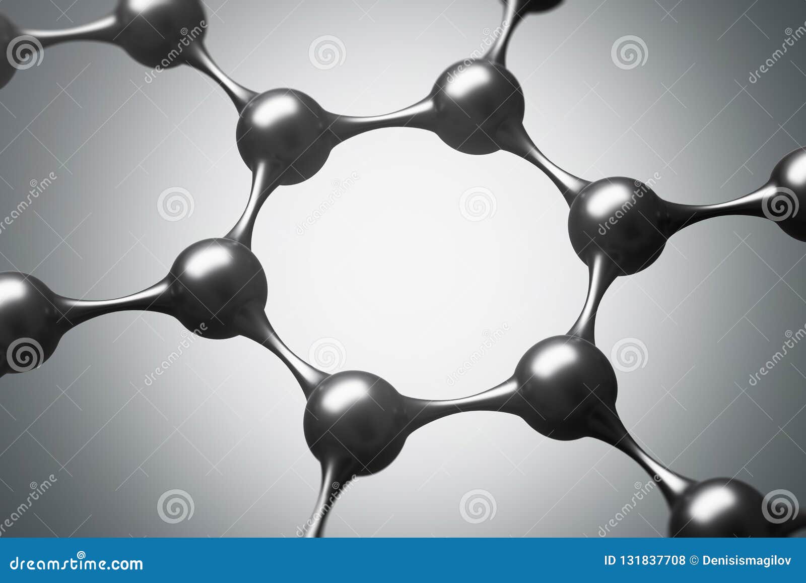 Close Up of Black Molecules Over Gray Stock Illustration - Illustration ...