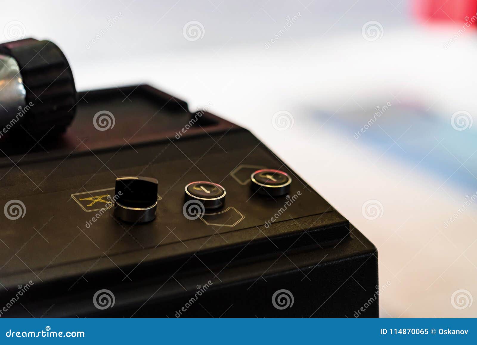 Car Lift Control Unit Close Stock Image - Image of industrial, lifting ...