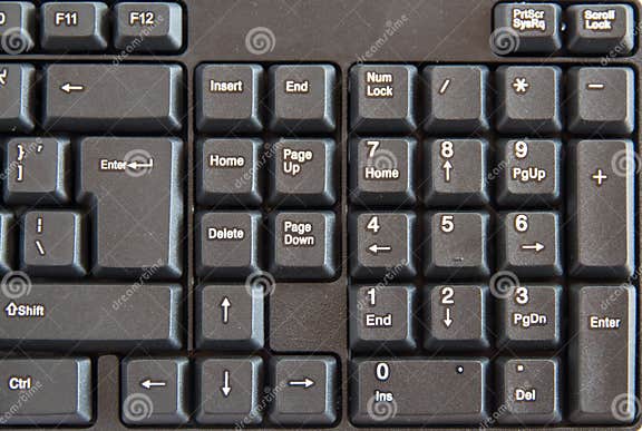 The Close-up of Black PC Keyboard with Selective Focus Button Stock ...