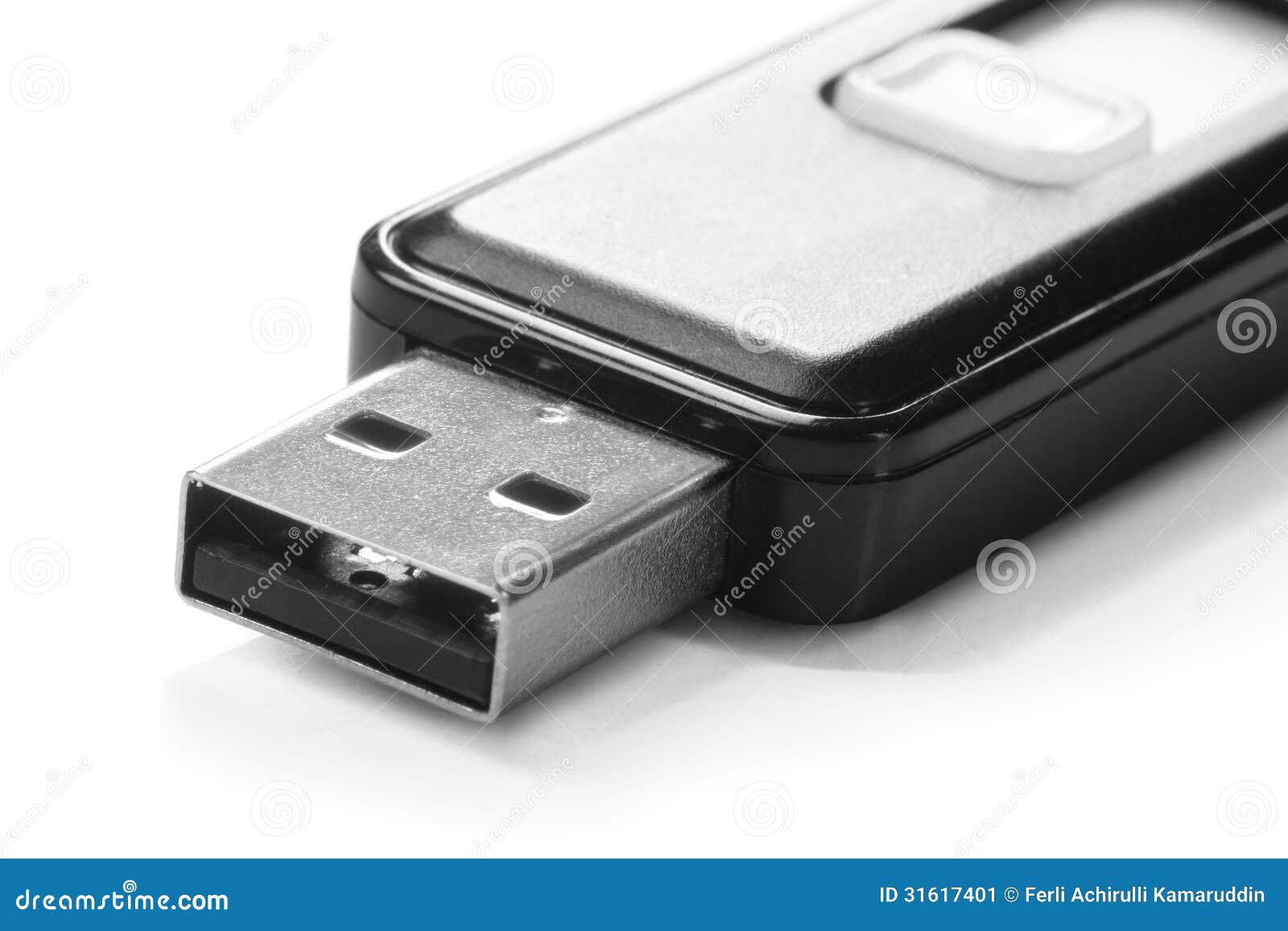 Close Up of a Black Portable Usb Drive Stock Image - Image of stick ...
