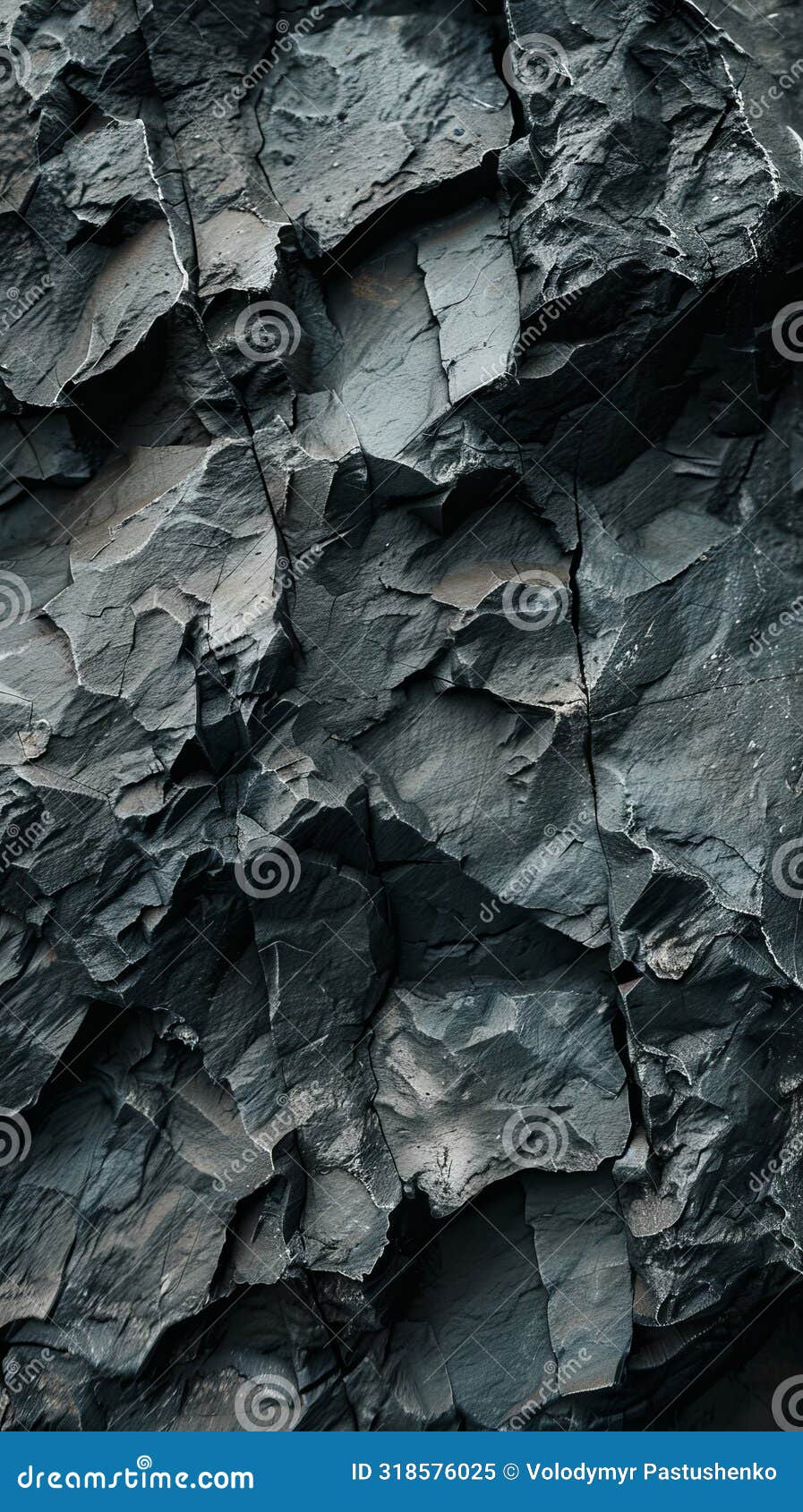 A Close Up of a Black Rock Texture Stock Image - Image of crack, close ...