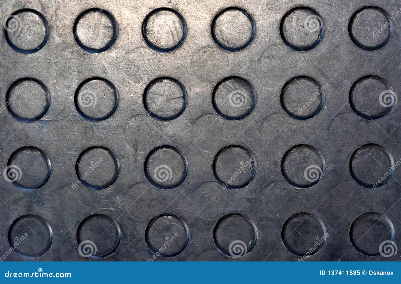 Close Up Black Rubber Mat Texture with Circles Stock Image - Image of ...