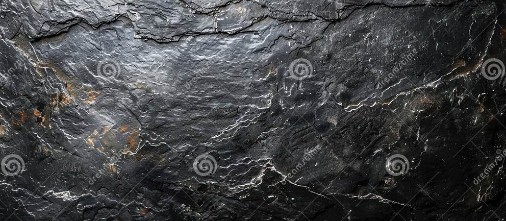 Close Up of a Black Stone Wall Stock Photo - Image of foundation ...