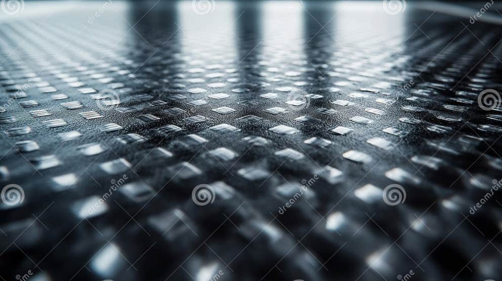 Close-up of a Black Surface with a Pattern of Raised Squares Stock ...