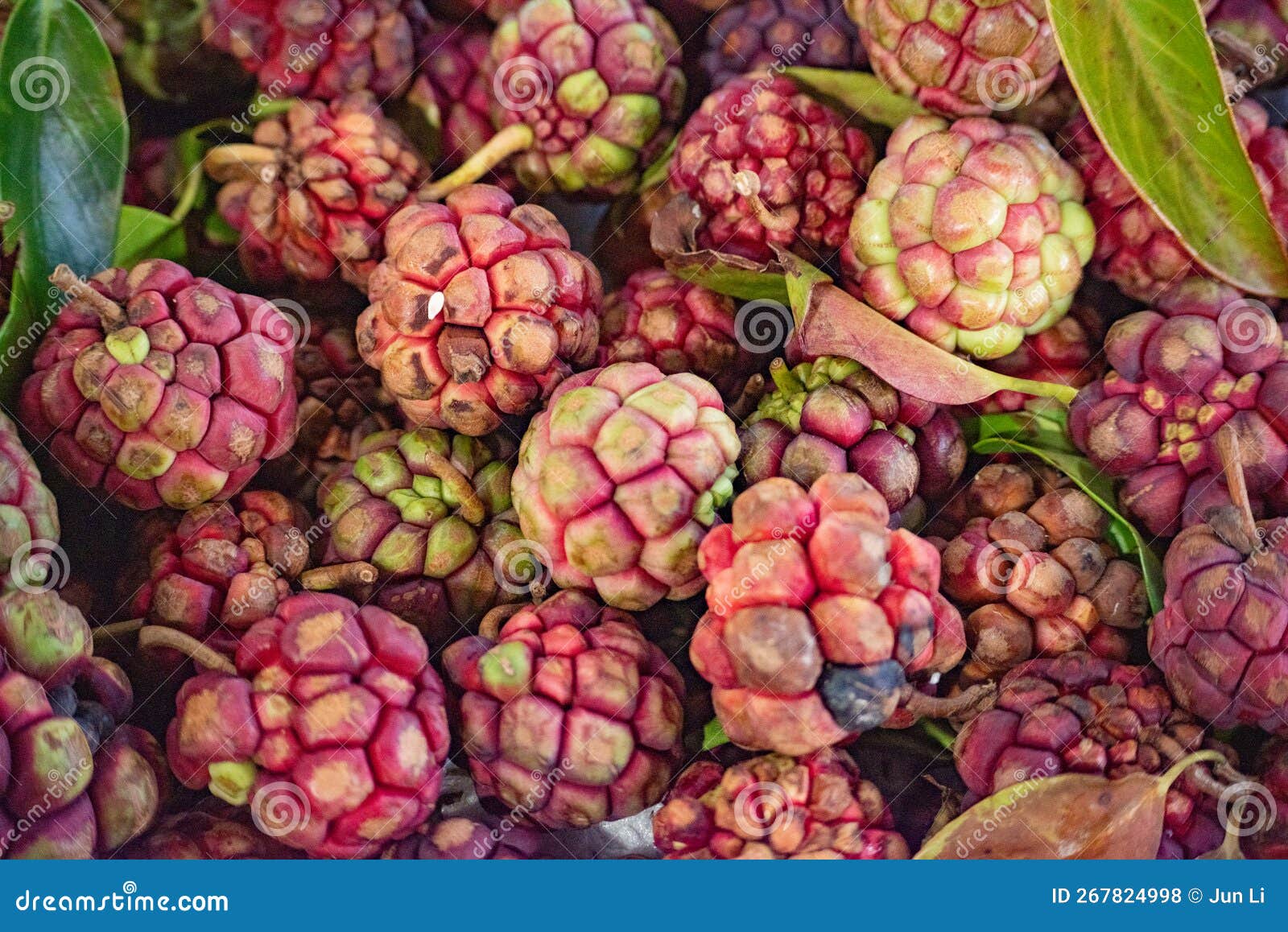Close Up of Black Tiger Fruit in Market Stock Photo - Image of ...