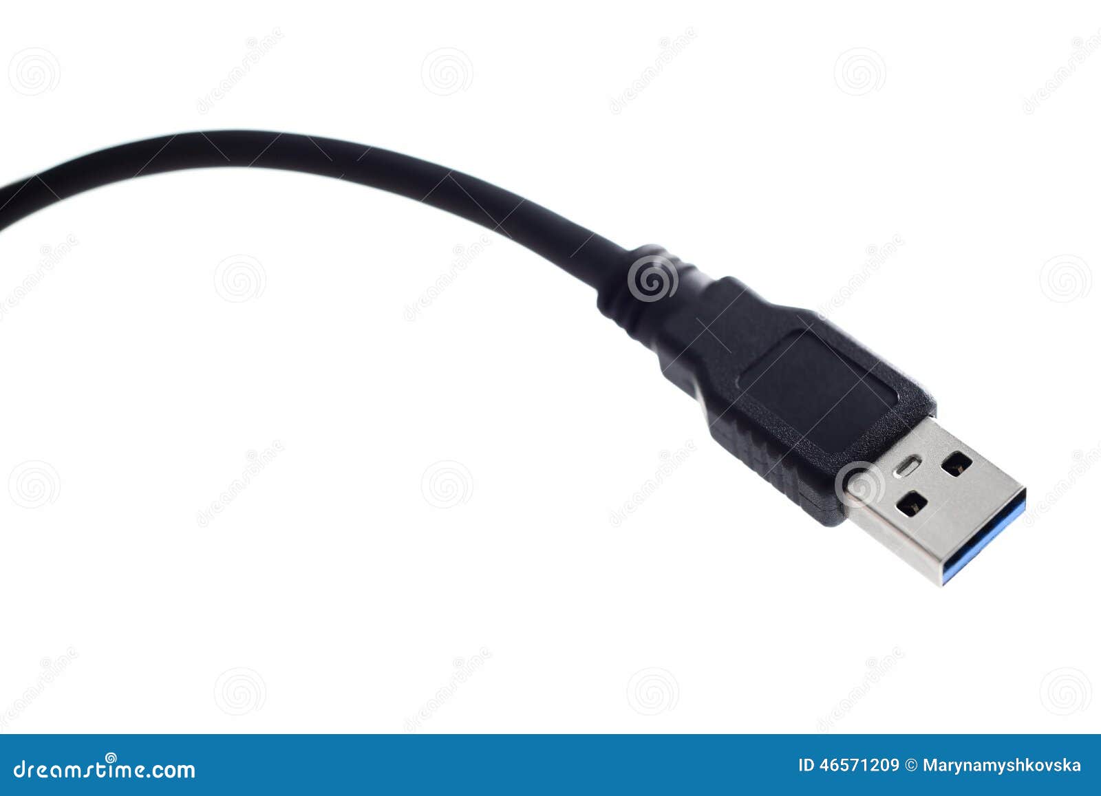 Close-up black USB cable stock image. Image of connect - 46571209