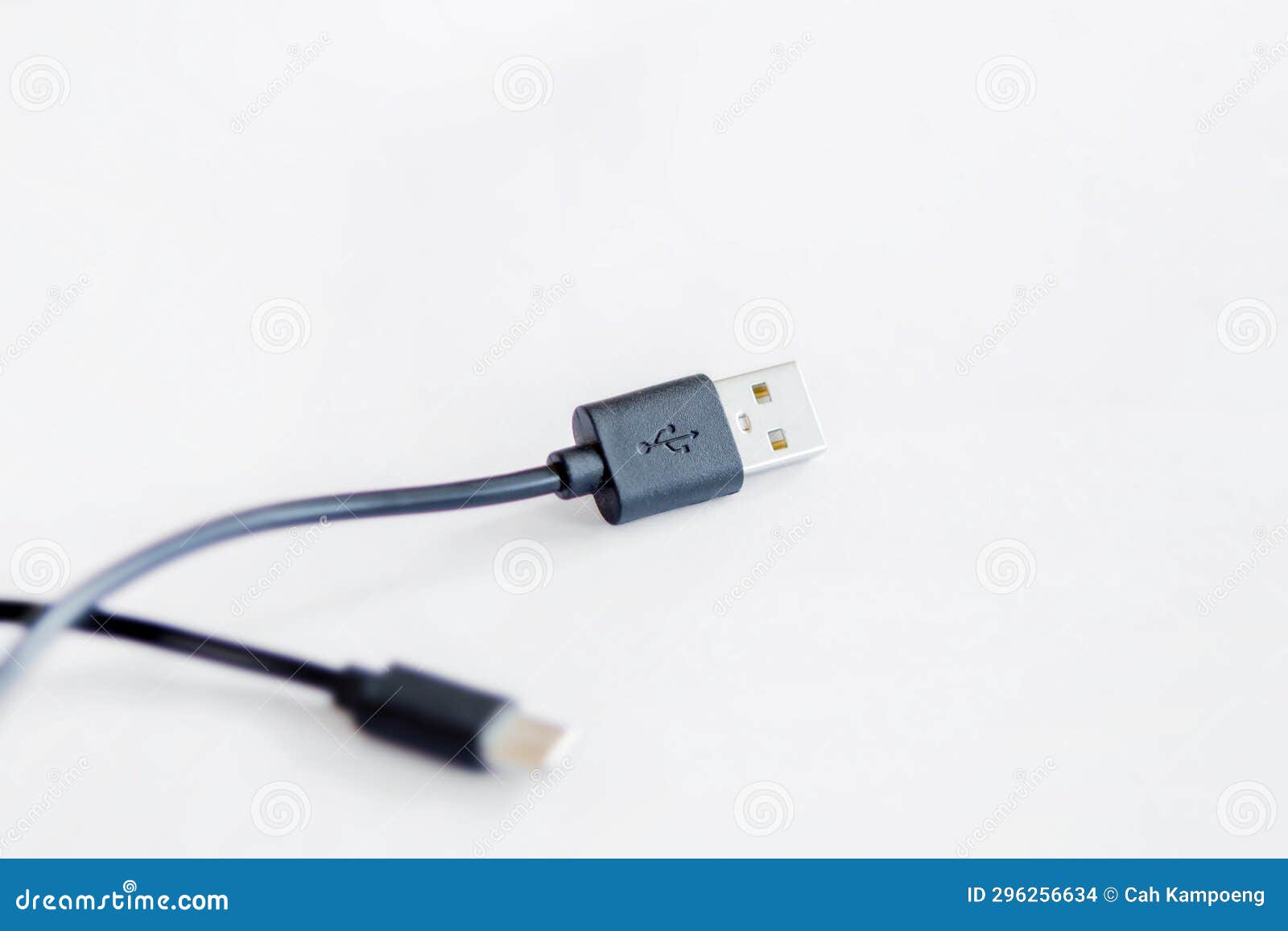 Close-up of Black USB Charging Cable, Compatible for Many Devices ...