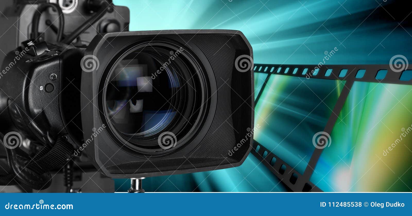 Close-up of Black Video Camera Stock Photo - Image of professional ...