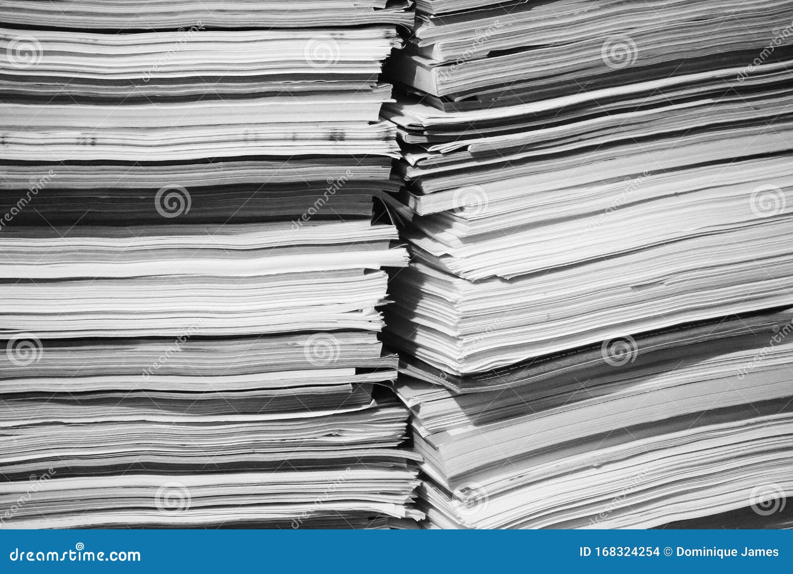 A Tall Pile Of Papers, Documents & Magazines Royalty-Free Stock Image ...