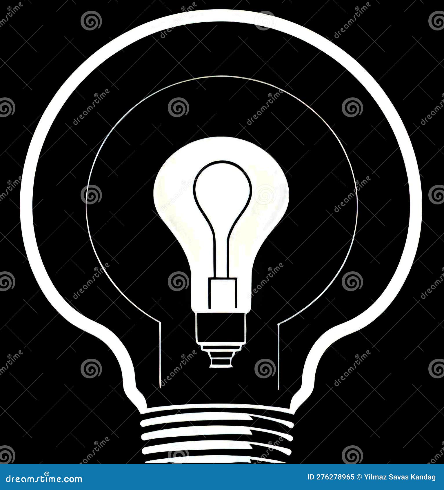 Close-up Black and White Light Bulb Stock Image - Image of number, text ...