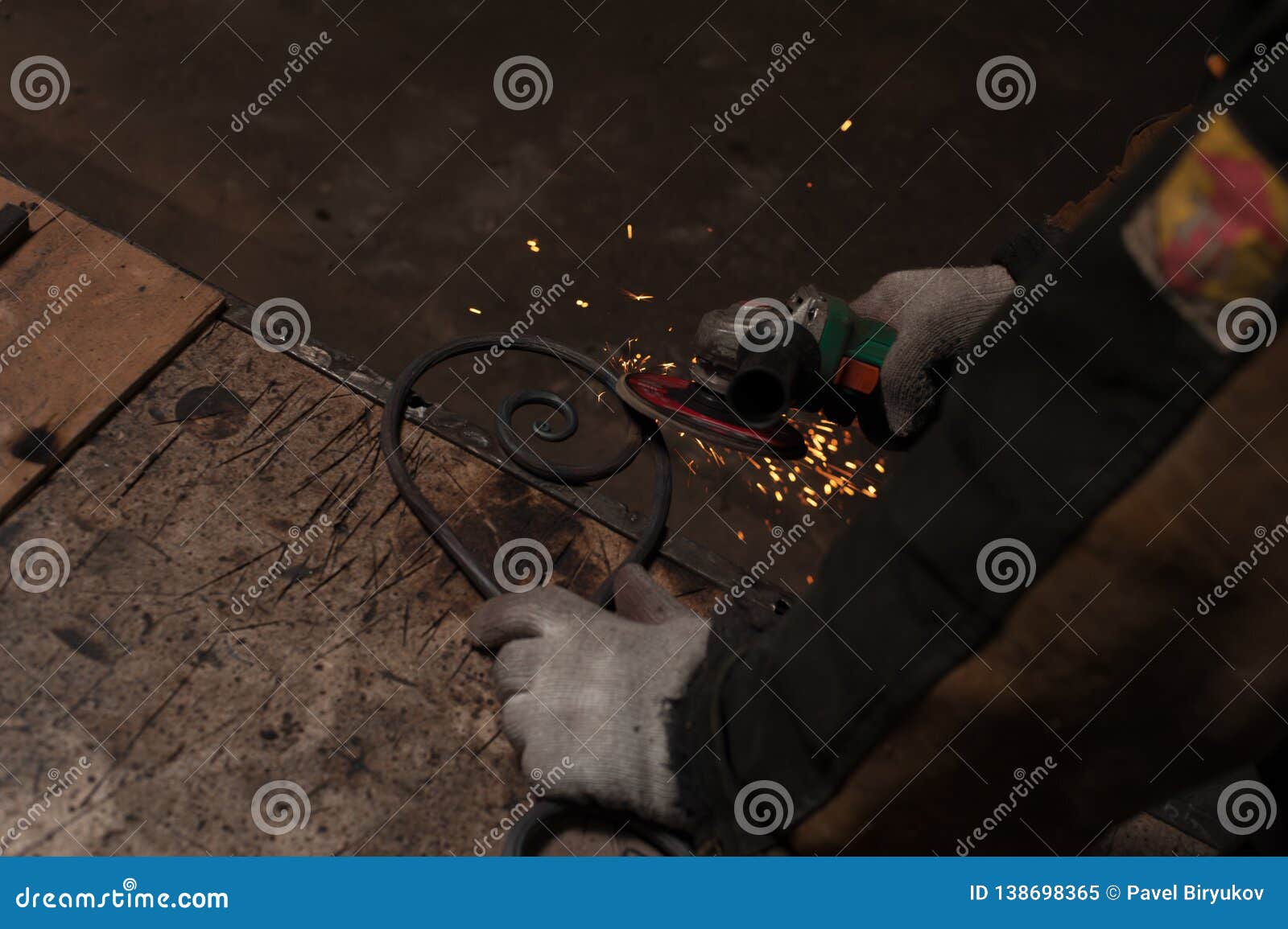 Close-up - Blacksmith Working Process. Stock Image - Image of ironsmith ...