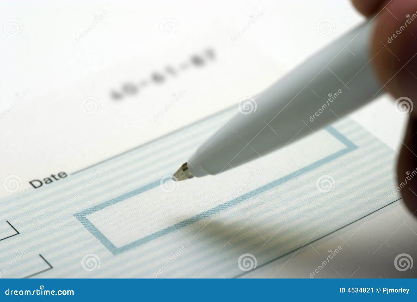 Close up of Blank Check stock image. Image of invest, investing - 4534821