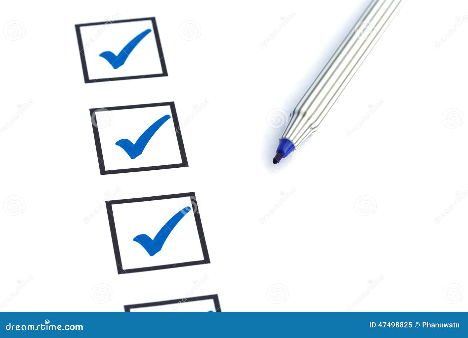 Close up blank checkbox stock image. Image of concept - 47498825