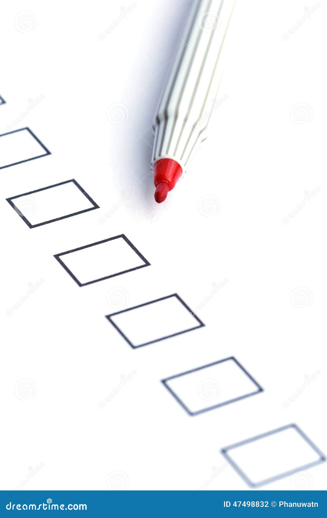 Close up blank checkbox stock photo. Image of paperwork - 47498832