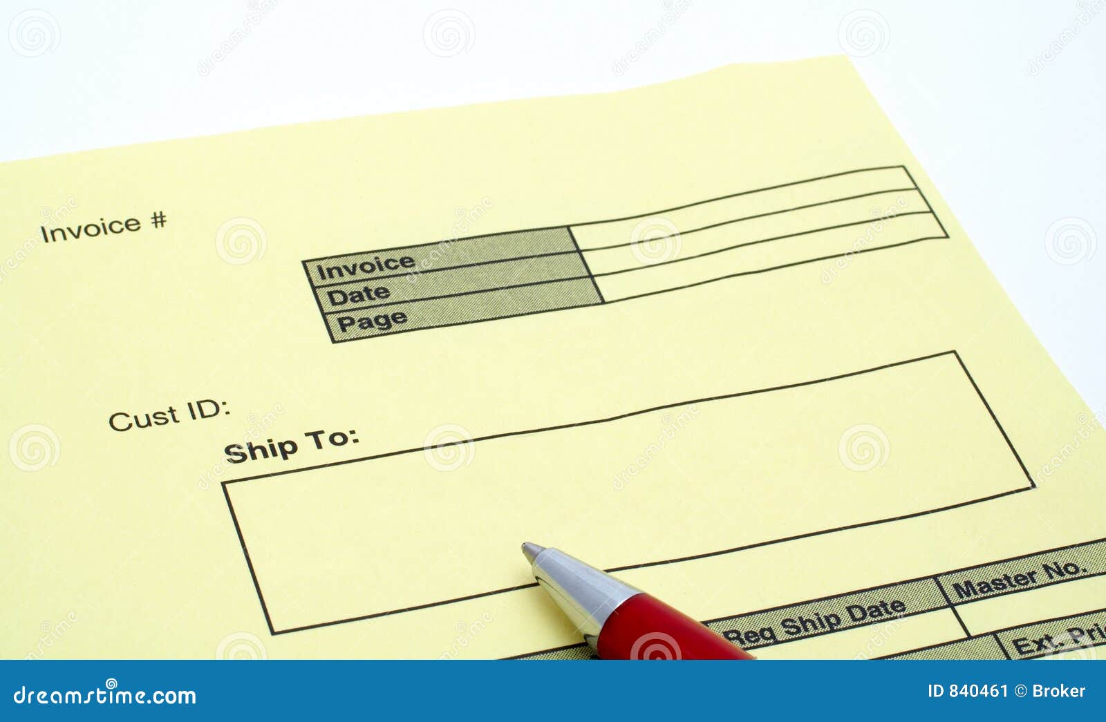 Blank Invoice Document. Royalty-Free Stock Photo | CartoonDealer.com ...