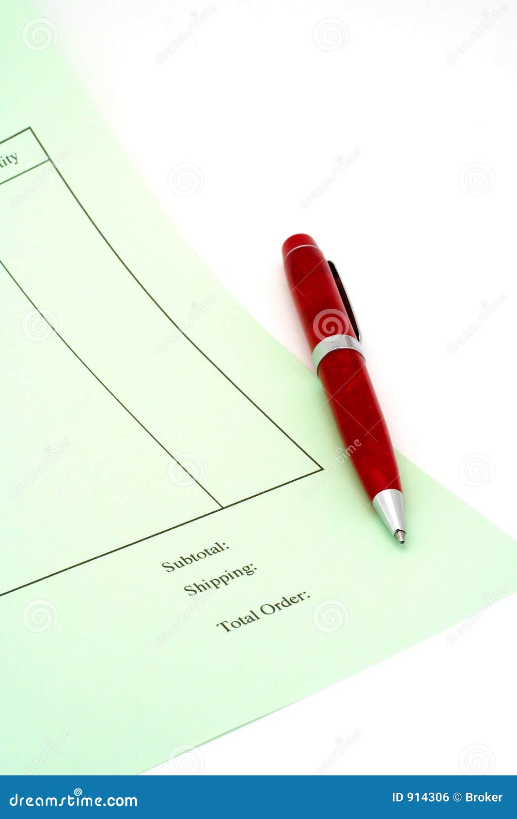 Blank Invoice Document. Royalty-Free Stock Photo | CartoonDealer.com ...