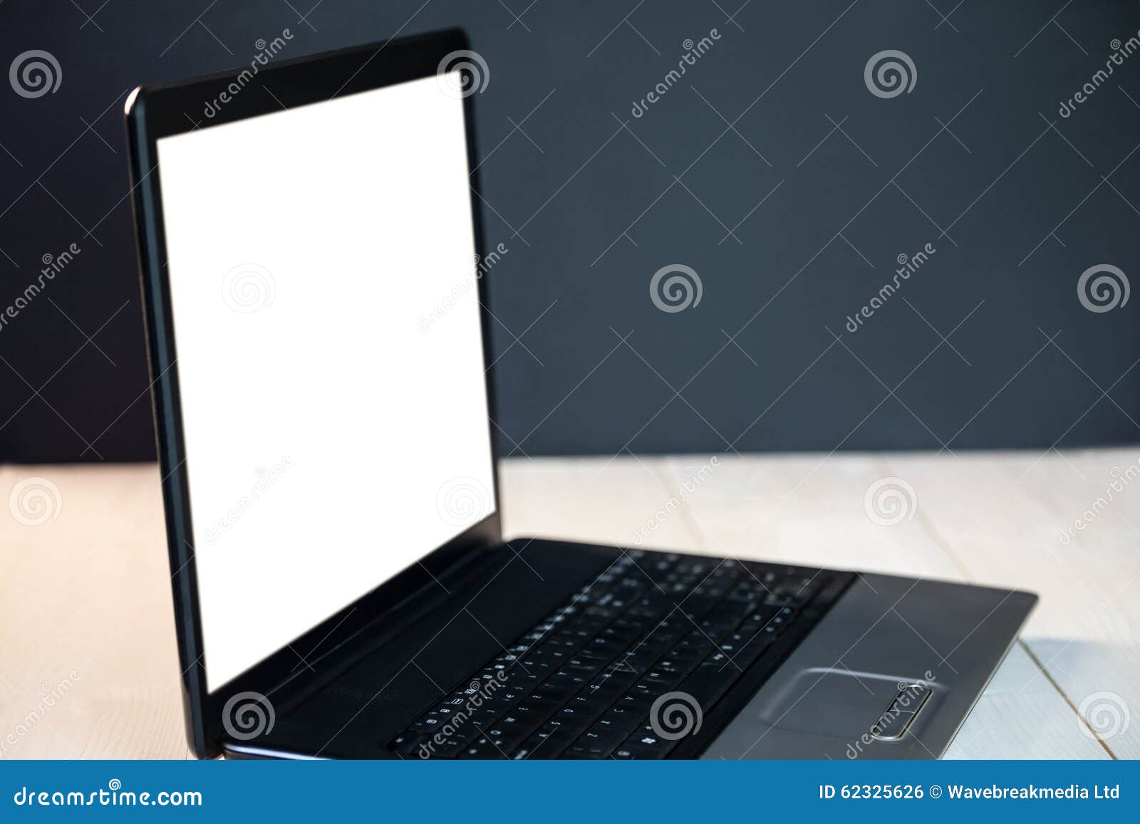 Close Up of a Blank Laptop Screen Stock Photo - Image of indoors, adult ...