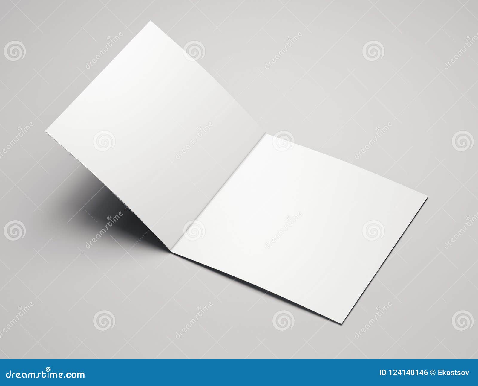 Close Up of Blank White Leaflet on Light Background, 3d Rendering ...