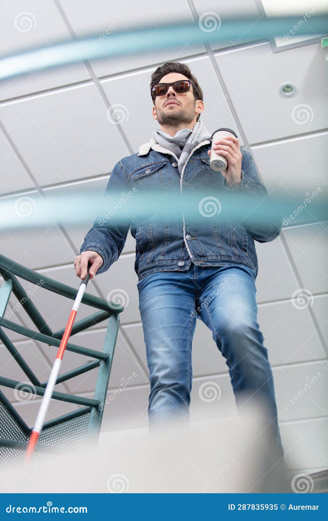 Close Up Blind Person Negotiating Steps Stock Image - Image of steps ...