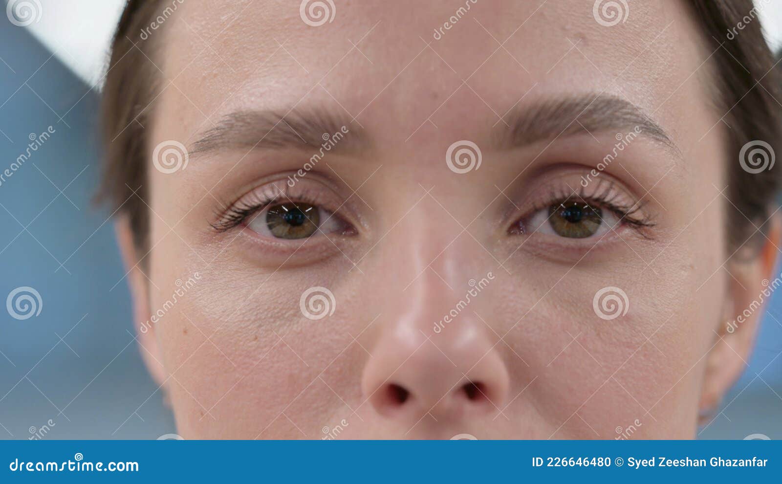 Close Up of Blinking Eyes of Beautiful Woman Stock Photo - Image of ...