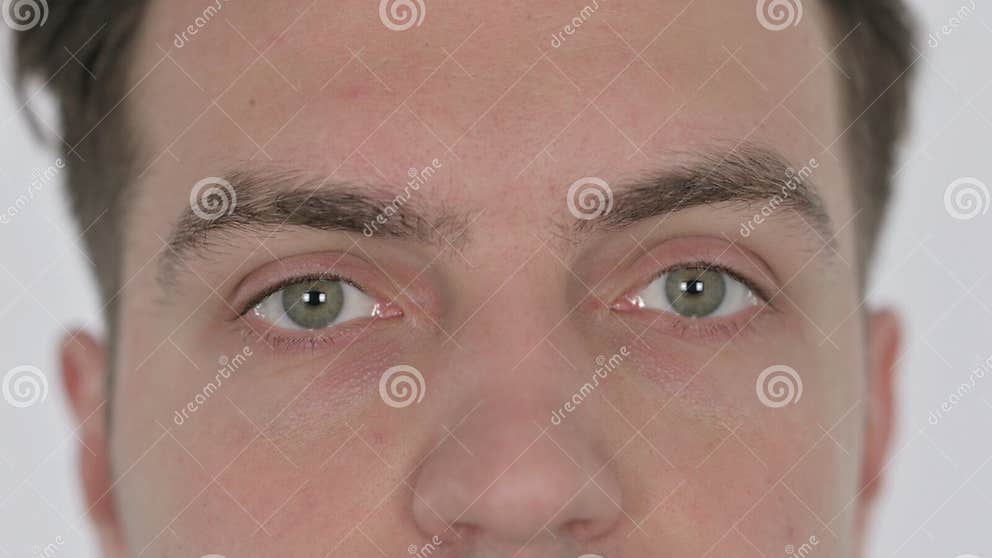 Close Up of Blinking Eyes of Young Man Stock Photo - Image of winking ...