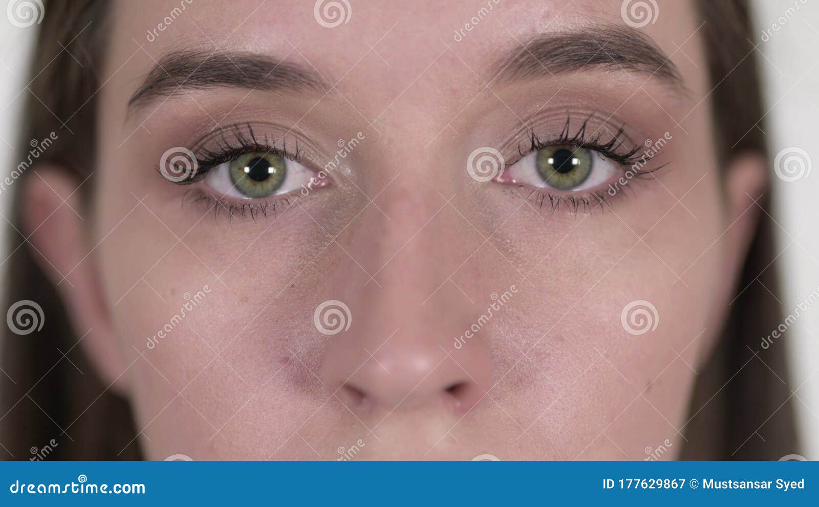 Close Up of Blinking Eyes of Young Woman Stock Image - Image of actor ...