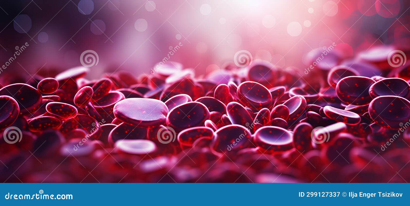 Close Up of Blood Cells in Abstract Background with Ample Copy Space ...