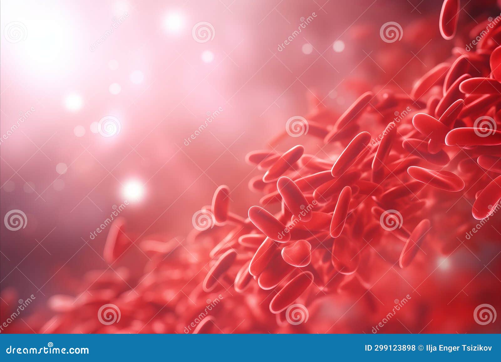 Close Up of Blood Cells in the Circulatory System As Abstract ...