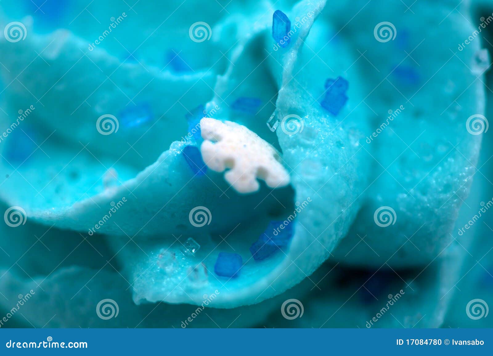Close Up of Blue Cake Icing Stock Photo - Image of decorated, celebrate ...
