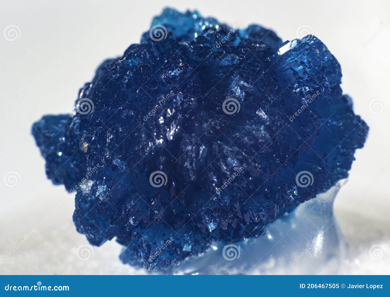 Close Up on a Blue Cavansite Mineral Stock Image - Image of cavansite ...