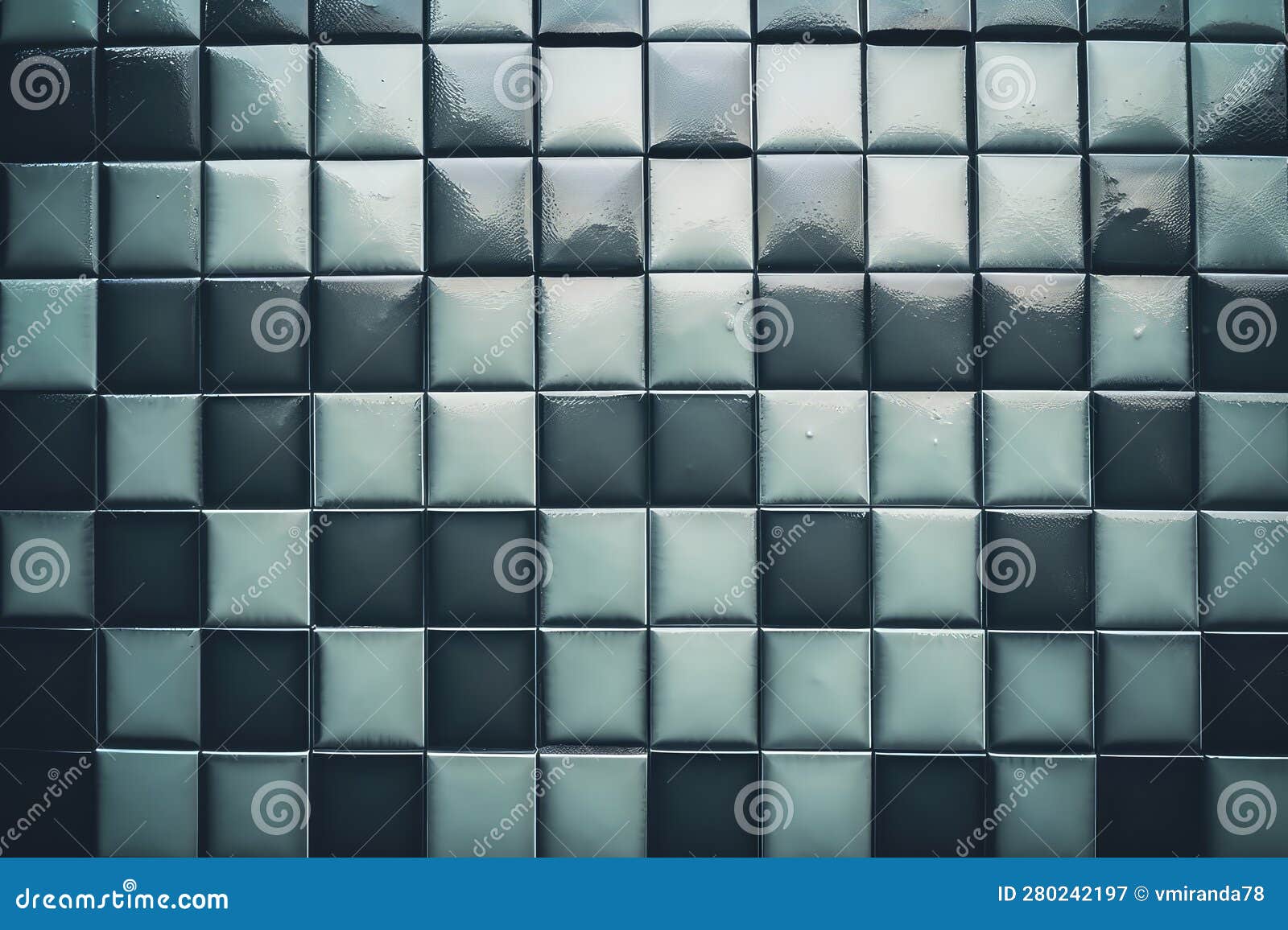 Close Up of Blue Ceramic Wall Tiles Texture Background. Generative a ...