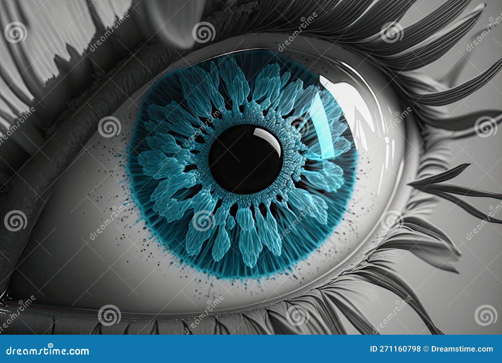 Close up of blue eye stock illustration. Illustration of communication ...