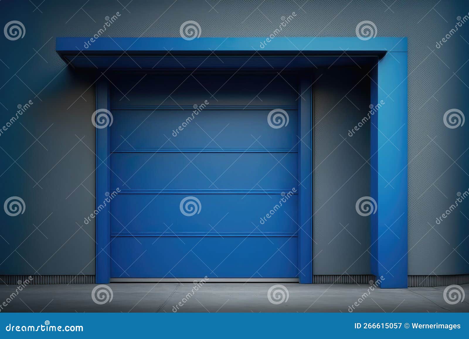 Close-up of Blue Garage Door, Ai Generated Stock Illustration - Illustration of entryway ...