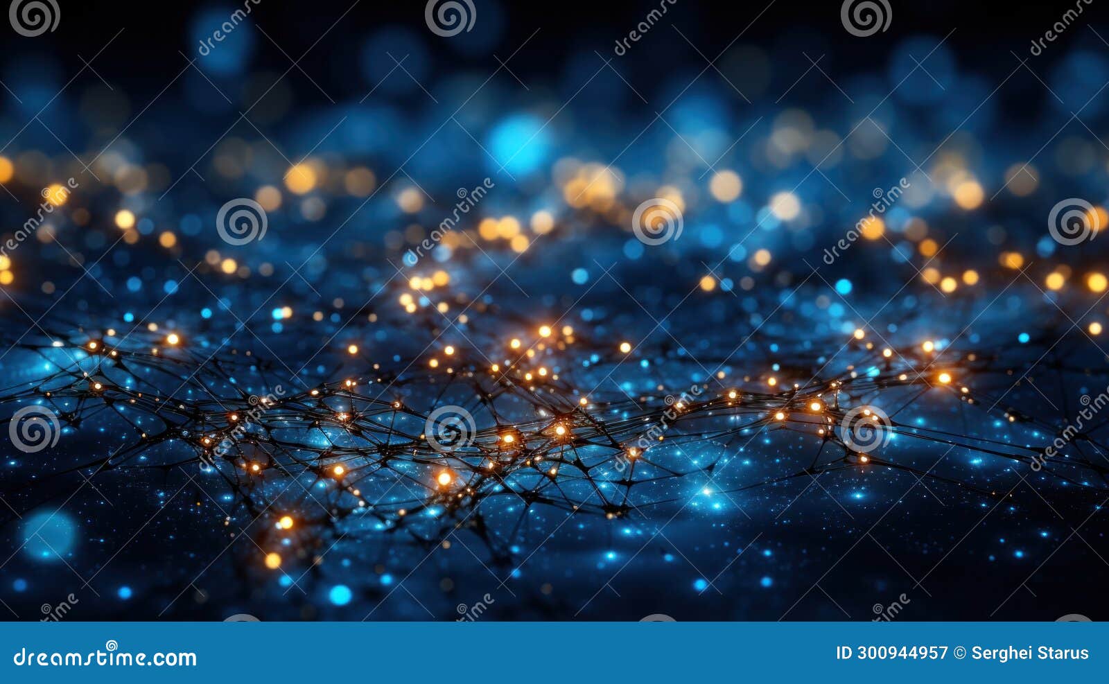 Lighted Up Christmas Tree With Many Lens Flares Vector Illustration ...