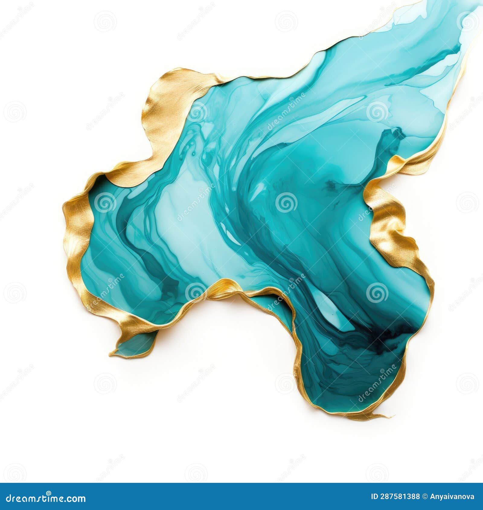 A Close Up of a Blue and Gold Plate. Stock Illustration - Illustration ...