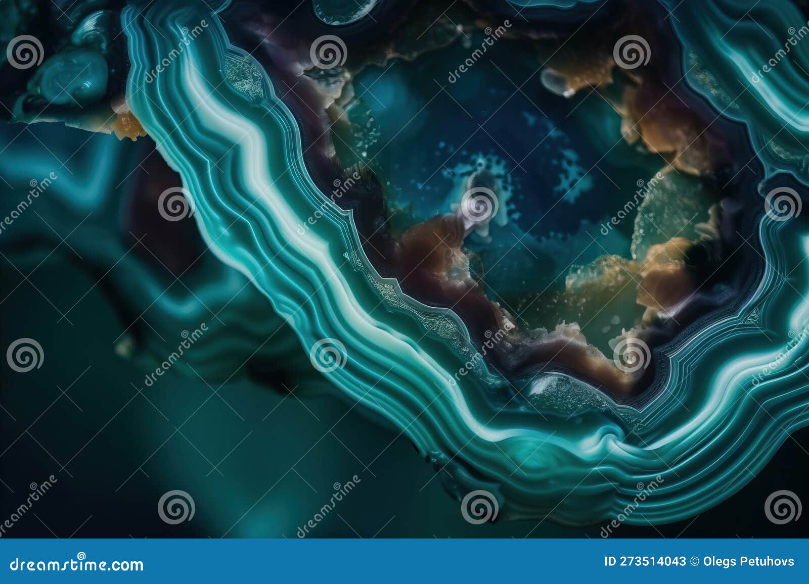A Close Up of a Blue and Green Object with a Black Background Stock ...