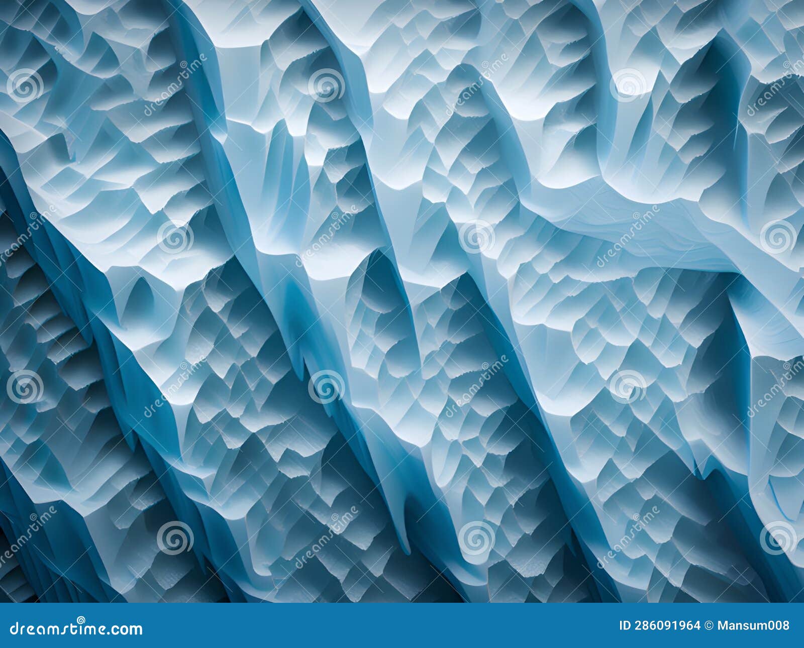 Close Up Blue Ice Wave Texture Background, Ai Generated Stock ...