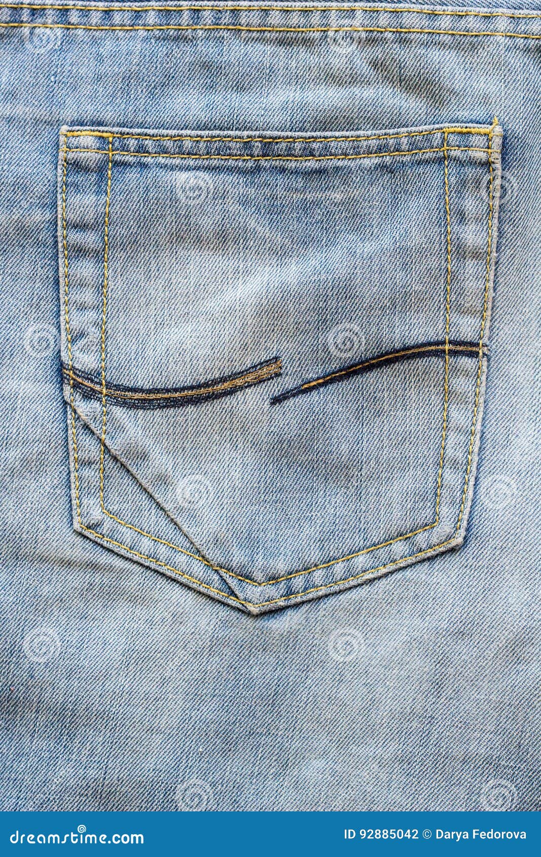 Blue Jeans Back Pocket for Background Stock Photo - Image of garment ...