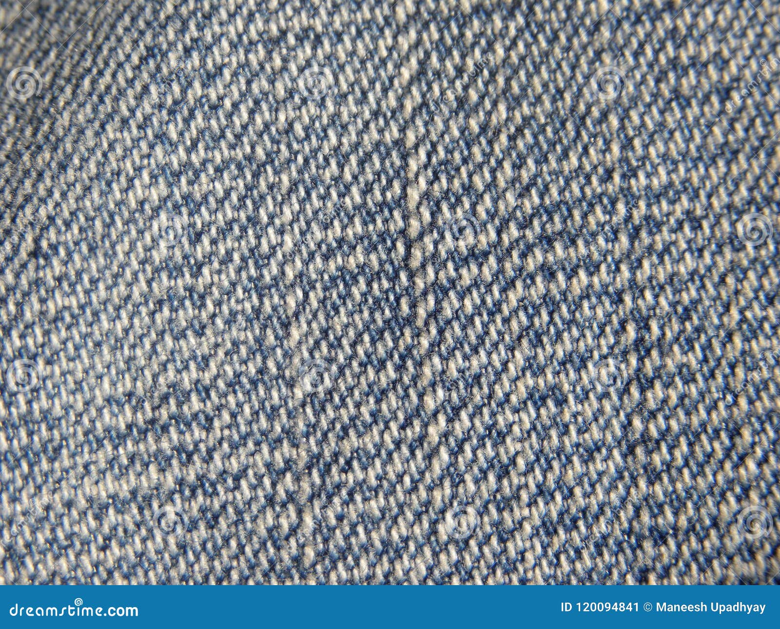 Blue Jeans Background with Blue and White Threads. Stock Image - Image ...