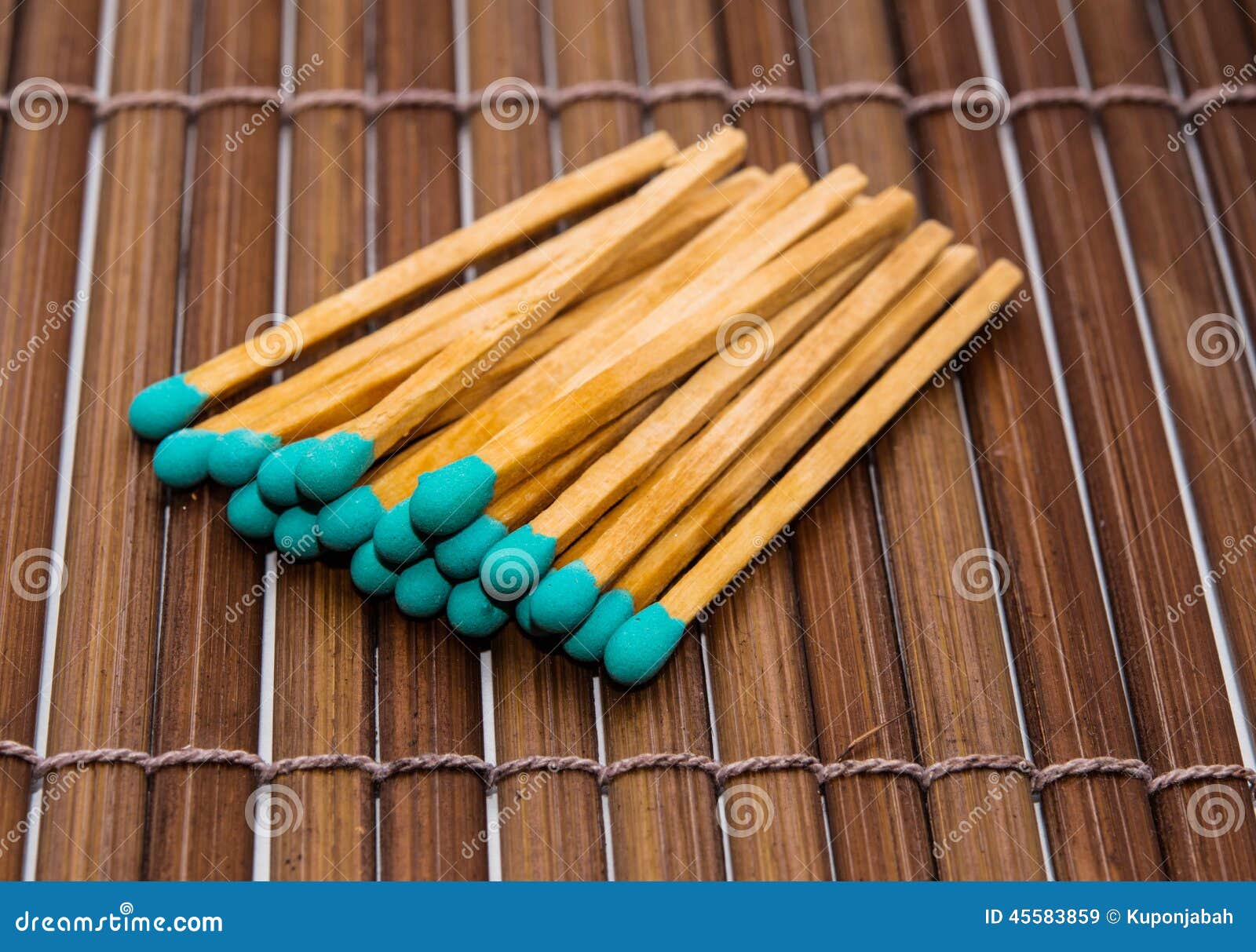 Close-up of a Blue Matchstick Stock Image - Image of tool, product ...