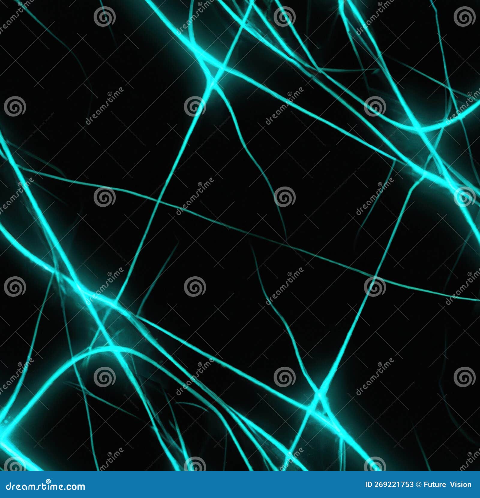Close Up of Blue Neon Lines on Black Backrgound Stock Image - Image of ...