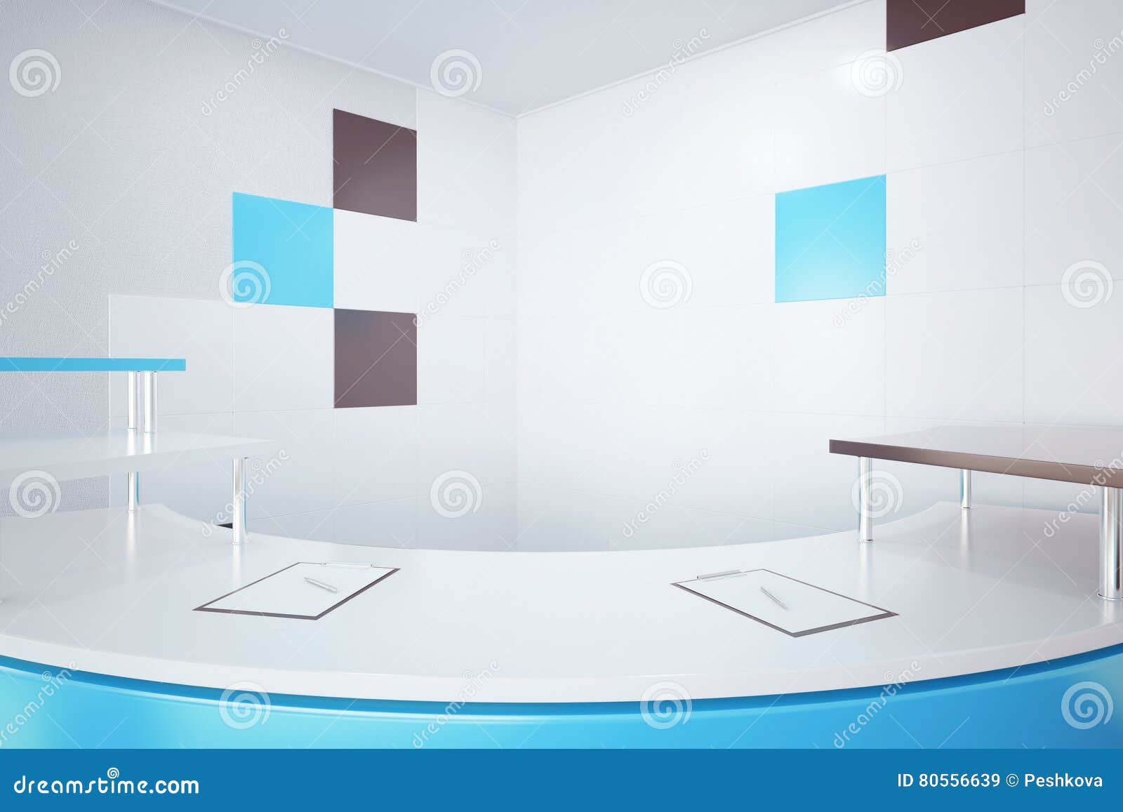 Blue Reception Desk Stock Photography | CartoonDealer.com #75930182