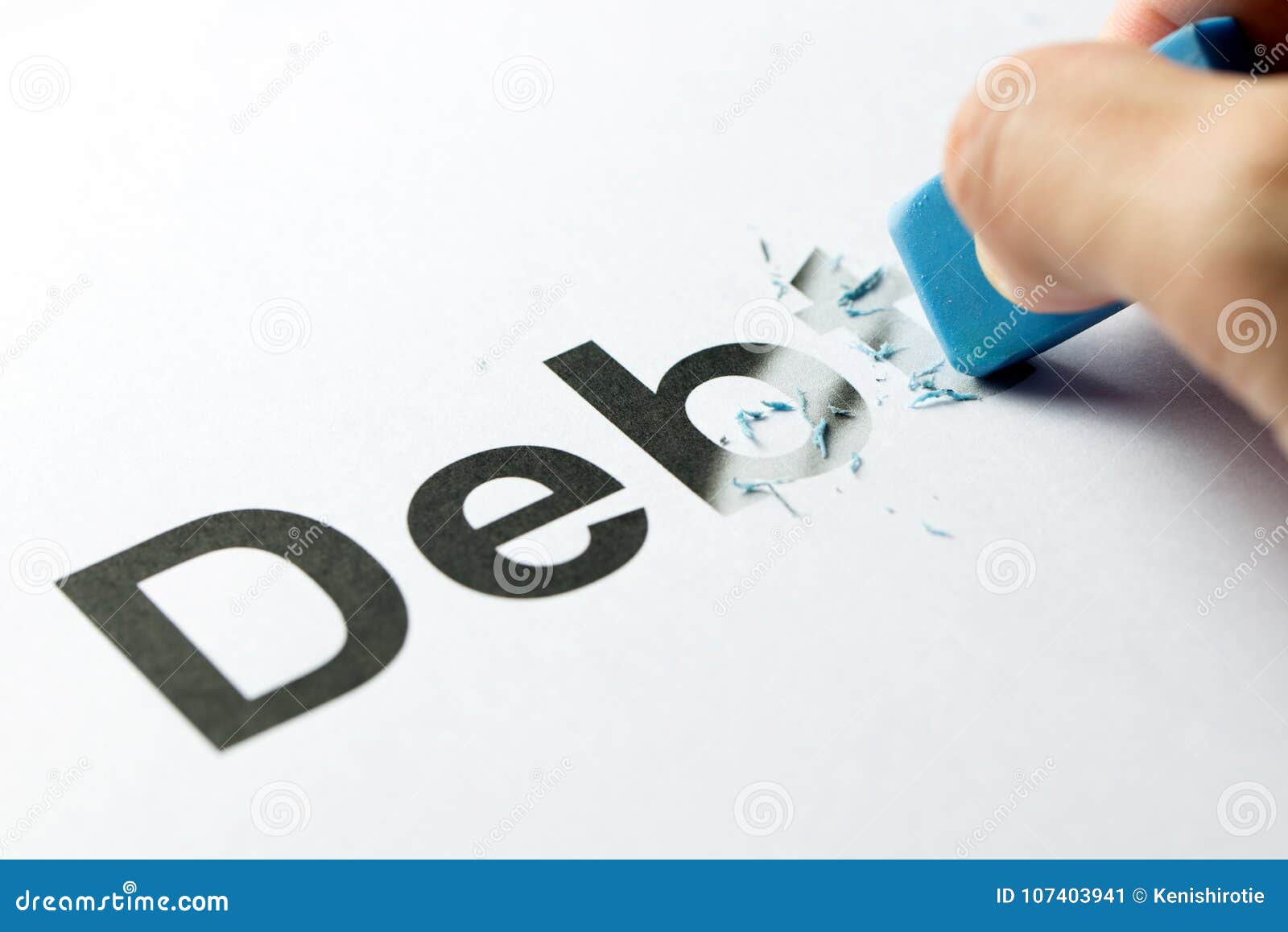 Erasing or deleting debt stock image. Image of eliminate - 107403941